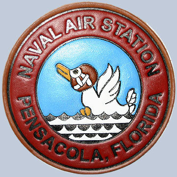 NAS Pensacola, embossed Leather Patch